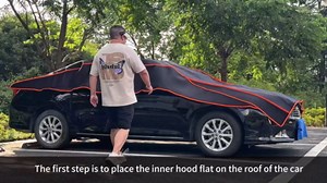 Kayme Hail Protector Car Cover Custom Fit for Porsche Panamera, Anti Hail Blanket with Multilayer Thickened Design, Hail Proof & All Weather Outdoor Waterproof Full Car Cover for Hail Protection