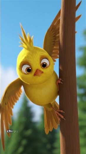 🐦 Chirpy Bird’s First Flying Lesson | Short Kids Story 🌈✨ #shorts