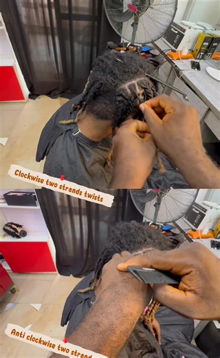 Guys, check out these two methods of two-strand twists by FamousBarber! The first one (going to the right) is called Clockwise Two-Strand Twist, while the second one (to the left) is the Anti-Clockwise Twist. They might look the same—but trust me, they’re not the same same 😂🔥 Which one do you like best? Drop your choice in the comments 👇 ⸻ 🔥 Hashtag suggestions: #FamousBarber #TwistStyles #TwoStrandTwist #BarberLife #HairTransformation #MenWithLocs #NaturalHairMen #BarberMagic #HairstyleTren