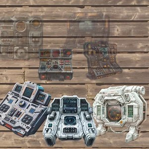 Sci-fi Control Panel Clipart PNG Spaceship Console Interface Clipart Digital Download Sublimation Junk Journal Rocket Dashboard Clipart - Etsy