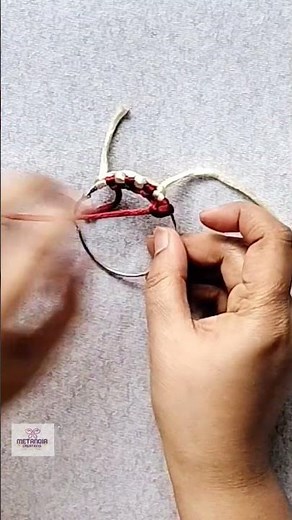 DIY Macrame Hoop Earrings | Boho Earrings | #shorts #macrameearrings #bohoearrings #diy #handmade