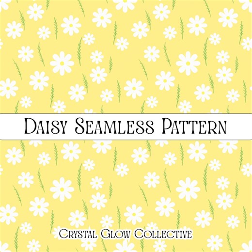 Seamless Floral Pattern, Yellow Daisy Digital Paper, Spring Flower Pattern, Sublimation Design, Seamless Repeat, Instant Download - Etsy