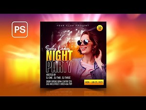 Night Party Flyer Design | Event Flyer | Photoshop Tutorial