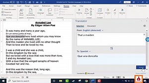 Using Microsoft Translator in Microsoft Word