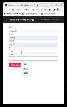 Hyperledger Fabric Application: Asset transfer basic Application | Nodejs SDK| ReactJs
