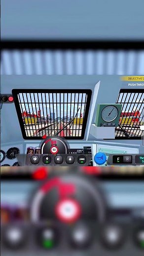 View from the loco pilot's seat while driving 👮🚆Train simulator #railway #locomotive #shorts