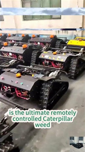 Remote controlled track-mounted lawn grass cutter China manufacturer factory distributor#lawnmower