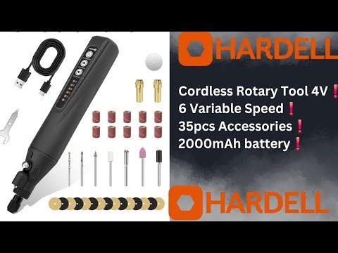 EASY DIY for Beginners! HARDELL Mini Cordless Rotary Tool (6 Speeds & LED Guide)