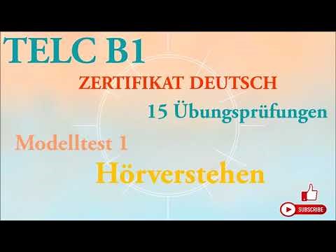 TELC B1 - German Certificate - 15 practice tests - Listening Comprehension B1 - model test 1 with...