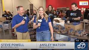 KATV potato bagging challenge at the Arkansas Foodbank