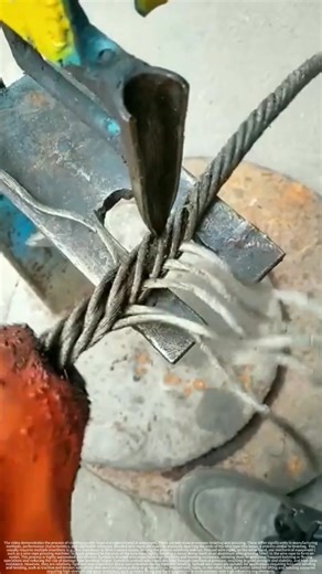Method for quick insertion and splicing of wire rope eye loops #automobile #bamboo1 #excavator