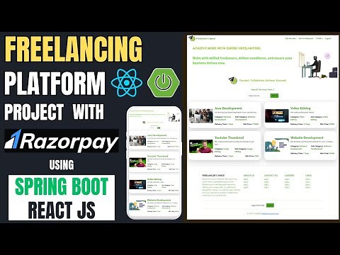 Freelancing Platform Project using Spring Boot, React JS & MySQL with Razorpay Payment Gateway Java