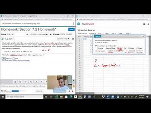 Confidence Intervals from Raw Data and Finding Sample Size in StatCrunch