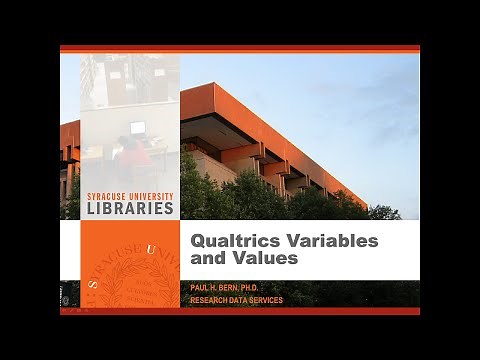 Qualtrics Variables and Values