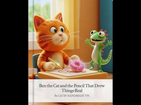 Bedtime story for kids - Ben The Cat and the Pencil That Drew Things Real - #bedtimestoryforkids