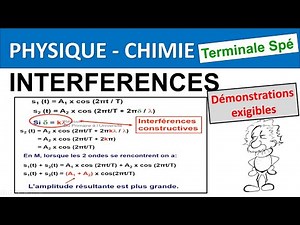 Les interférences Terminale Spé physique 2 démonstrations incontournables au bac !