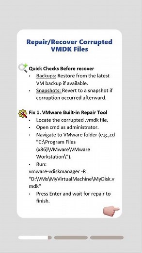 How to Recover Corrupted VMDK Files Like a Pro#vm #filerecovery