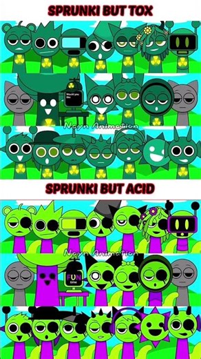 SPRUNKI BUT TOX vs SPRUNKI BUT ACID #sprunki #gameplay #games #roblox