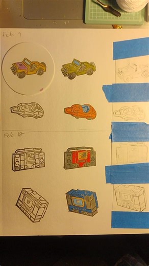 Some more lino stamps #transformers #drawing