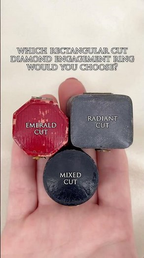 Rectangular Cut Diamond Engagement Rings: Which would you pick? Emerald Cut, Radiant Cut, Mixed Cut