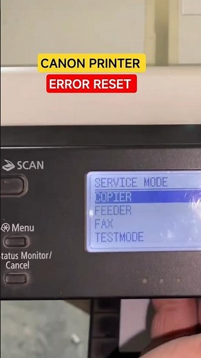 HOW TO CLEAR ERROR CODES IN CANON PRINTER #printer #printingsolution #printerplus #copier #canon