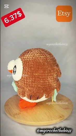 Rowlet Crochet Pattern on Etsy! #etsy #rowlet #pokemon #crochet #plush #pattern #amigurumi #handmade