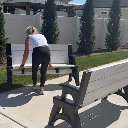 🪑✨ Imagine transforming your backyard with one flip! Our convertible bench-to-table combo is built tough—made in the USA and supports up to 1400 lbs. Maintenance-free and super easy to assemble, it’s perfect for families and outdoor fun all year. Create space-saving magic with a bench that becomes a table in seconds. | Convert-A-Bench