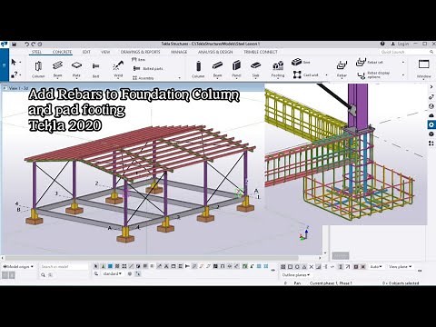 How to Add Rebars to Foundation and Column Steel Structure in Tekla Structure