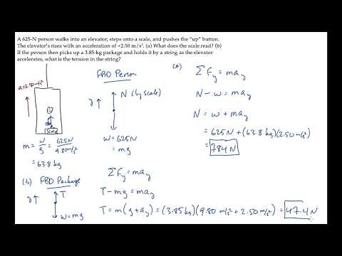 Newton's 2nd Law: Accelerating Elevator. Level 1, Example 1