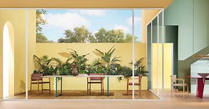 CMP design's griante weaves pedrali's italian craft, fully disassembled frames & lake como