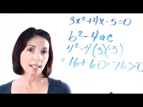 The Quadratic Formula: How to Use the Discriminant to Determine Roots