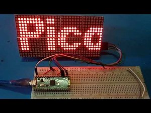 Raspberry Pi Pico led matrix 32x16 demo | MicroPython