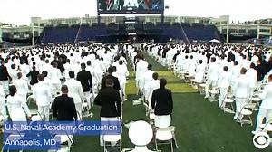 The Class of 2021 tossed their caps into the air to celebrate their graduation from the U.S. Naval Academy in Annapolis, Maryland on Friday. | 9&10 News