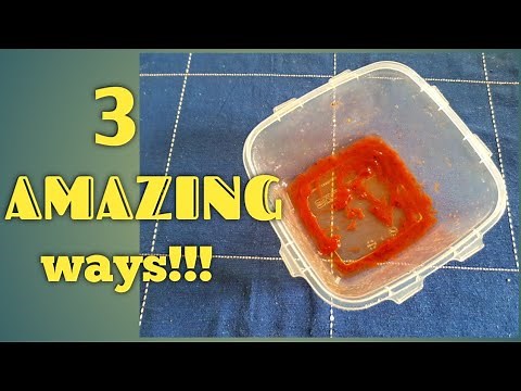 how to clean GREASY/OILY reusable PLASTIC CONTAINERS | 3 easy ways