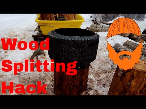 DIY Wood Splitting Hack 100 Times Faster By Hand (Homesteading)