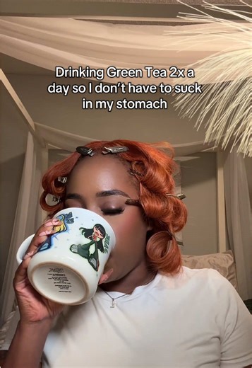 The girlies didn’t lie! But brush your teeth afterwards because it stains them! #greentea #naturesozempic #herbaltea