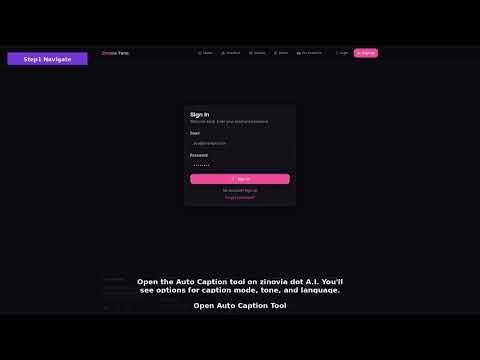 AI Auto Caption Generator — Captions, Alt-Text & Keywords | Zinovia.ai