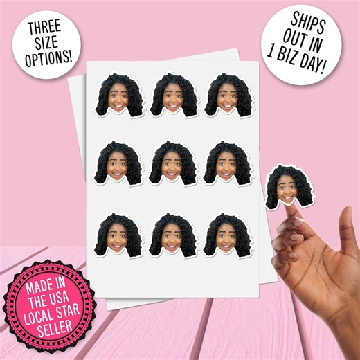 Face Stickers, Personalized Photo, Custom Portrait, Unique Gifts - Etsy