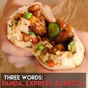 57K views · 436 reactions | Did you know that some Panda Express locations have ORANGE CHICKEN BURRITOS?! | Foodbeast | Facebook