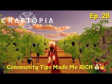 Craftopia Ep.28 💰 Mythical Carrot Farm, Vineyard Profits & Pirate Captain Captured! ☠️
