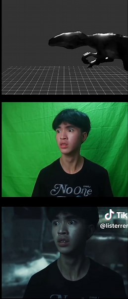 Side by side comparison. Practical FX Animation VFX 🎬 @Universal Studios Hollywood @jurassicworld #foryou #fyp #filmmaker #filmmaking #vfx