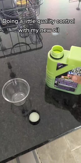 My car loves it but I don't recommend trying it yourself. #liquimoly #liquimolygen #oil #tastetest #qualitycontrol #oilchange #carguy #tasty #delicious #cartok #mechanicstuff #mechanic #donttrythisathome #takingonefortheteam