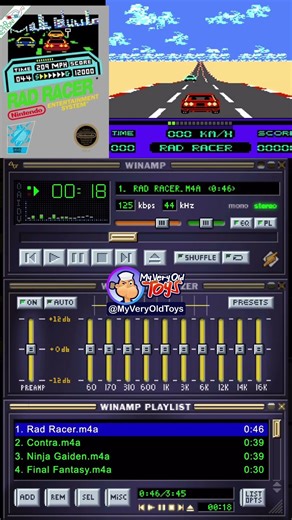 Rad Racer on classic Winamp: One of the best soundtracks of the 80s!