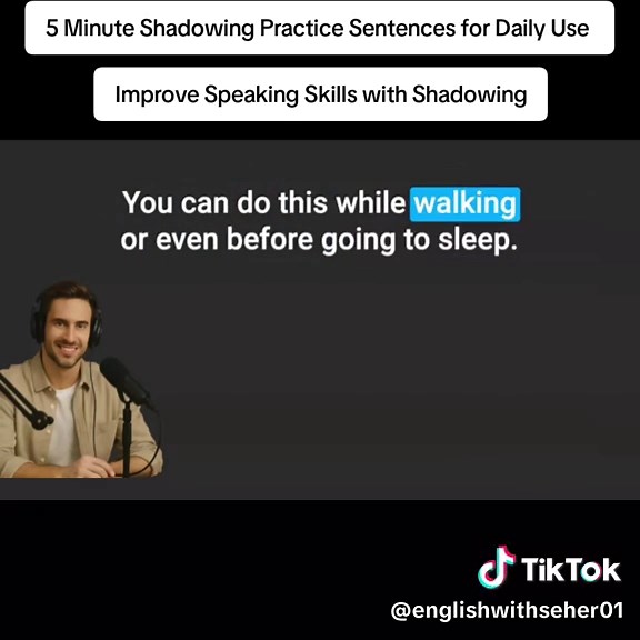 5 Minute Shadowing Practice Sentences for Daily Use Improve Speaking Skills with Shadowing. #englishspeaking #englishspeakingpractice #englishspeakingsentences #englishspeakingsentencesfordailyuse #speakingenglishdaily