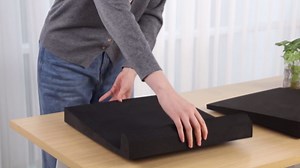 MABOZOO Speaker Isolation Pads, Foam Studio Monitor Isolation Pads for 8-10 Inch Monitors, Acoustic Noise Reduction Riser Platform for Studio Monitor, Subwoofer, Loudspeaker, 16.5"x15"x2.5", Black