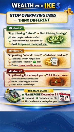 Top 4 Mindset Shifts to Stop Overpaying Taxes #wealthwithike