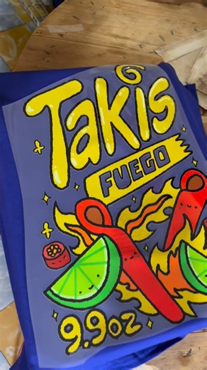 Stephanie Montes on Instagram: "Nuestras Playeras se prendieron con el nuevo diseño de Takis Fuego 🤤🔥🔥🔥"