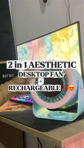 Perfect sa study table at work desk 💻 Tahimik, presko, at stylish 💨 #StudyMustHave #WFHEssentials #DeskFanPH #TikTokMadeMeBuyIt #ComfortAtHome