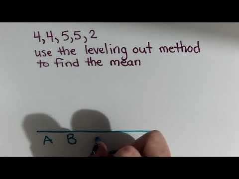 Leveling out method to find mean