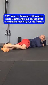 😔Your clams might not be hitting your glutes like you think they are The problem with clams is they can be easily butchered and turned into a completely different exercise. 😡Many of my clients will feel uncomfortable, and awkward and feel clams working all other places except their butt... or even experience pain. Commonly people will feel it working their hip flexors, which defeats the purpose of the exercise and could possibly make their problem worse. 🔒The thing I like about the @andrew_lo